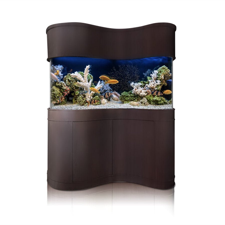 Curved Glass Wave Reef-Ready Aquarium | Luxury Home Fish Tanks - AQUA VIM